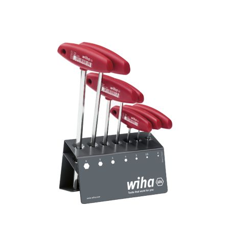Wiha L-key with T-handle set Hex incl. work bench stand, 8-pcs ...